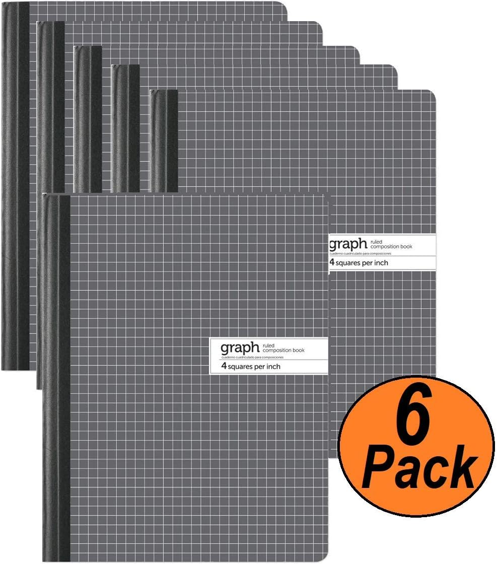 Amazon.com : 1InTheOffice Graph Composition Book, 9.75" x 7.5" Graph ...