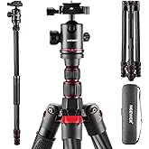 NEEWER Portable Camera Tripod for Travel Vlogging Recording, Aluminum ...