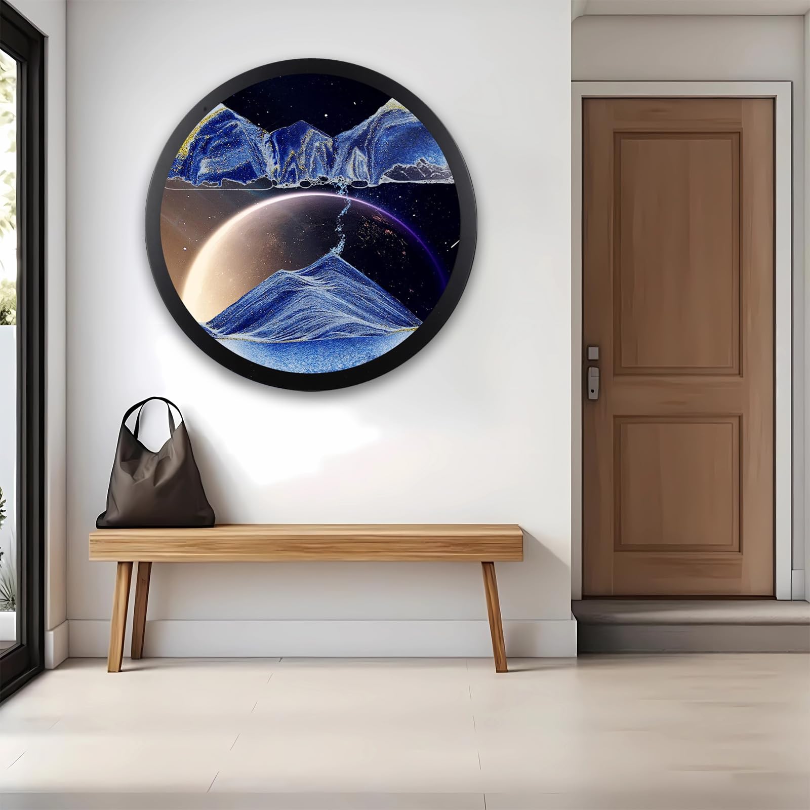 Moving Sand Wall Art, Moving Sand Art, Wall Mounted Rotate Sculpture ...