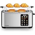 Amazon.com: 4 Slice Toaster Touch Screen Control, Long Extra Wide Slots ...