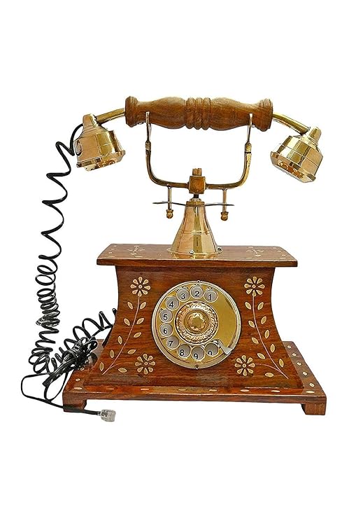 FASHION ERA Antique Wooden Orignal Landline Telephone: Amazon.in ...