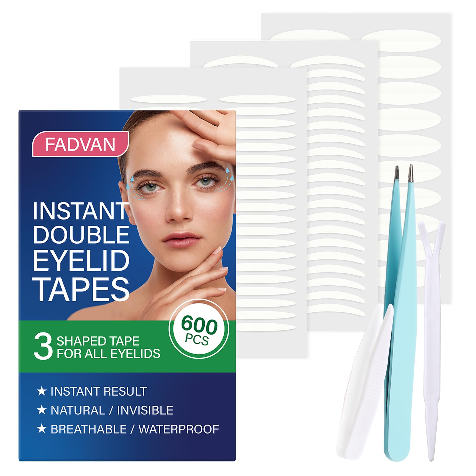Eyelid Lifter Strips 600Pcs, Glue-Free Instant Invisible Eyelid Tape ...
