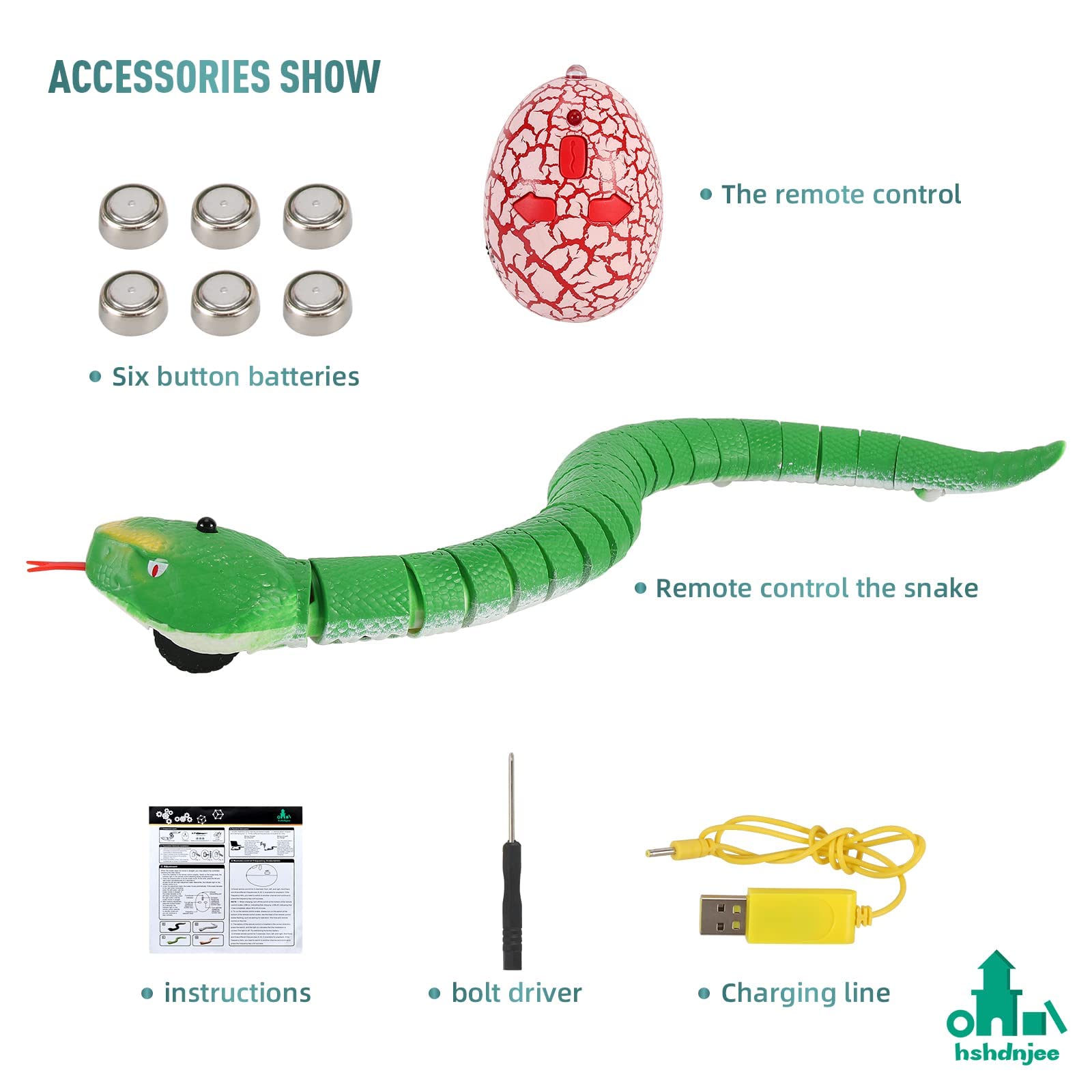Mua hshdnjee Realistic Remote Control Snake Toy RC&Robot Snake Fast ...