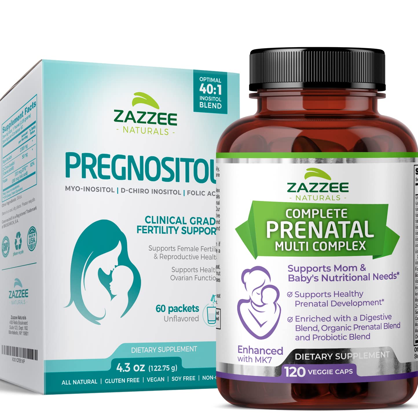 Mua Zazzee PREGNOSITOL Easy-Tear Packets and Extra Strength Prenatal ...