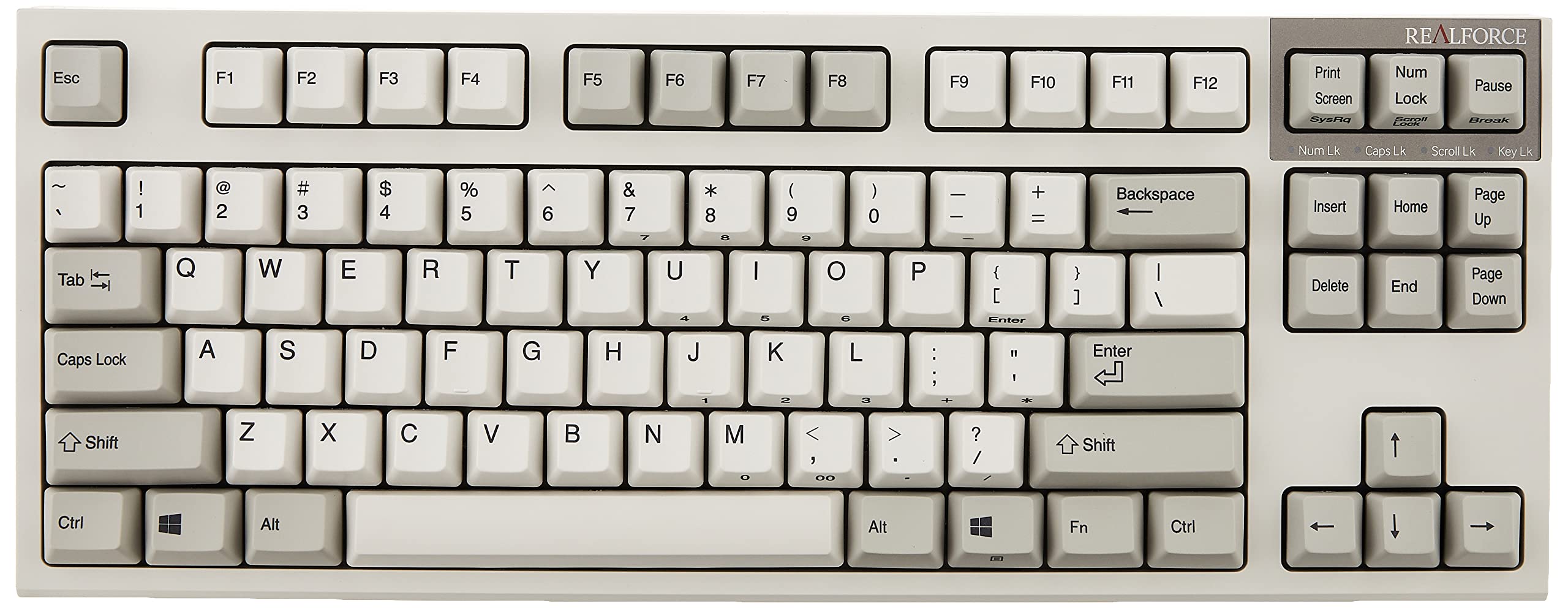 Mua Fujitsu Realforce R2 Keyboard (Tenkeyless, Ivory, 55G) trên Amazon ...