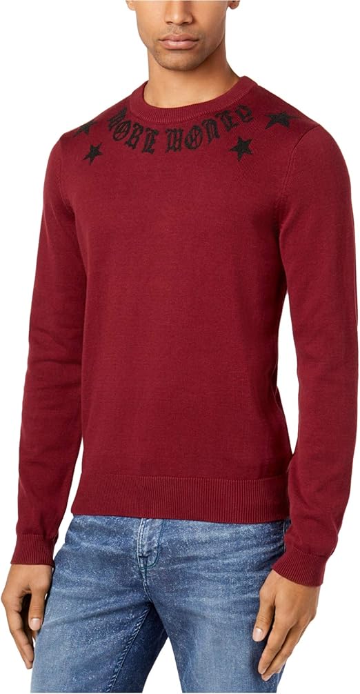 GUESS Mens Pullover Sweater - Red - Medium: Amazon.co.uk: Clothing