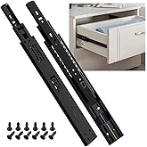 BAIDICE 1 Pair Soft Close Drawer Slides Rails 12 14 16 18 20 22 24 Inch ...