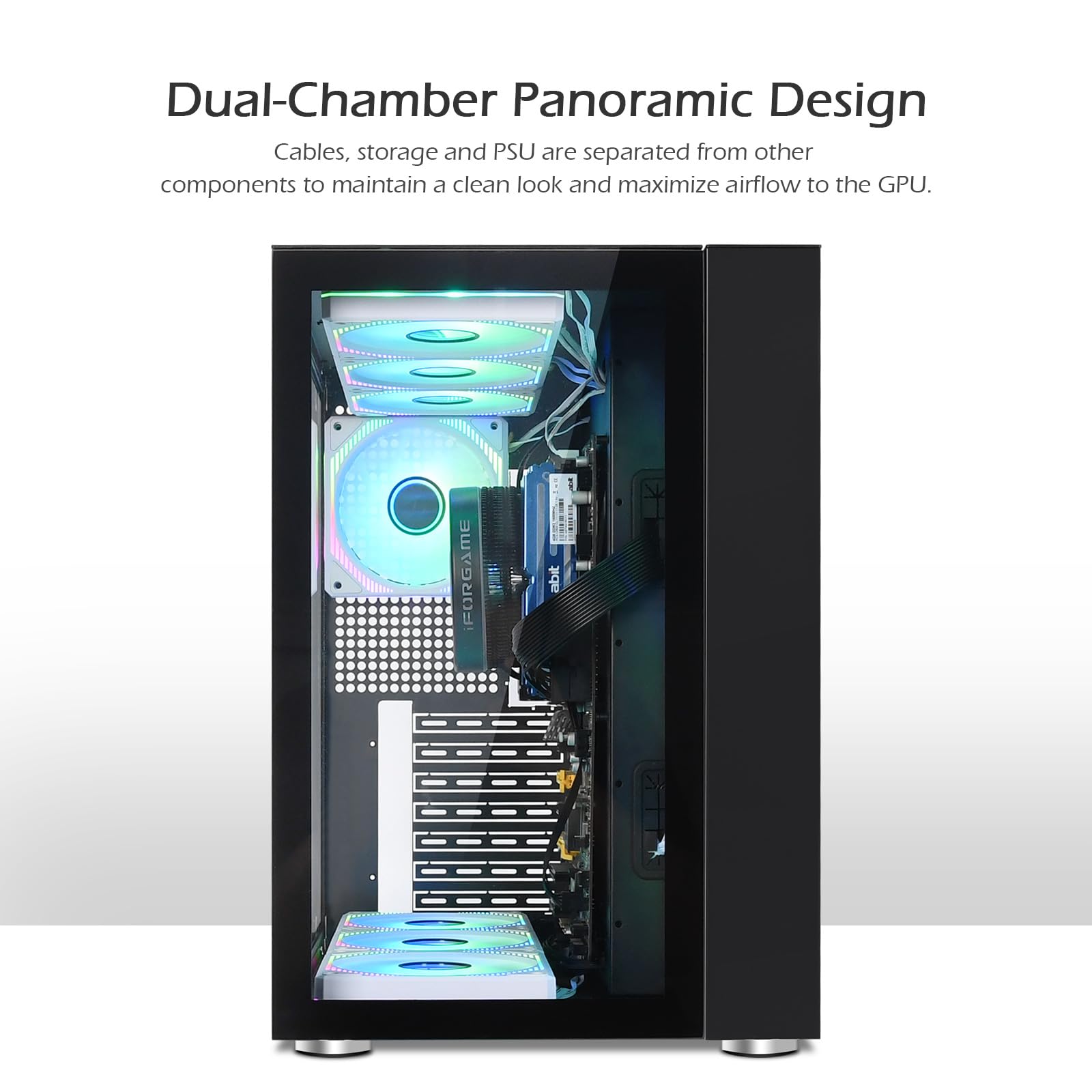 Mua Mid tower gaming pc case, P07 ATX computer chassis with dual ...