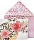 Amazon.com : Punch Studio Set of 12 Boxed Blank Note Cards ~ Pink ...