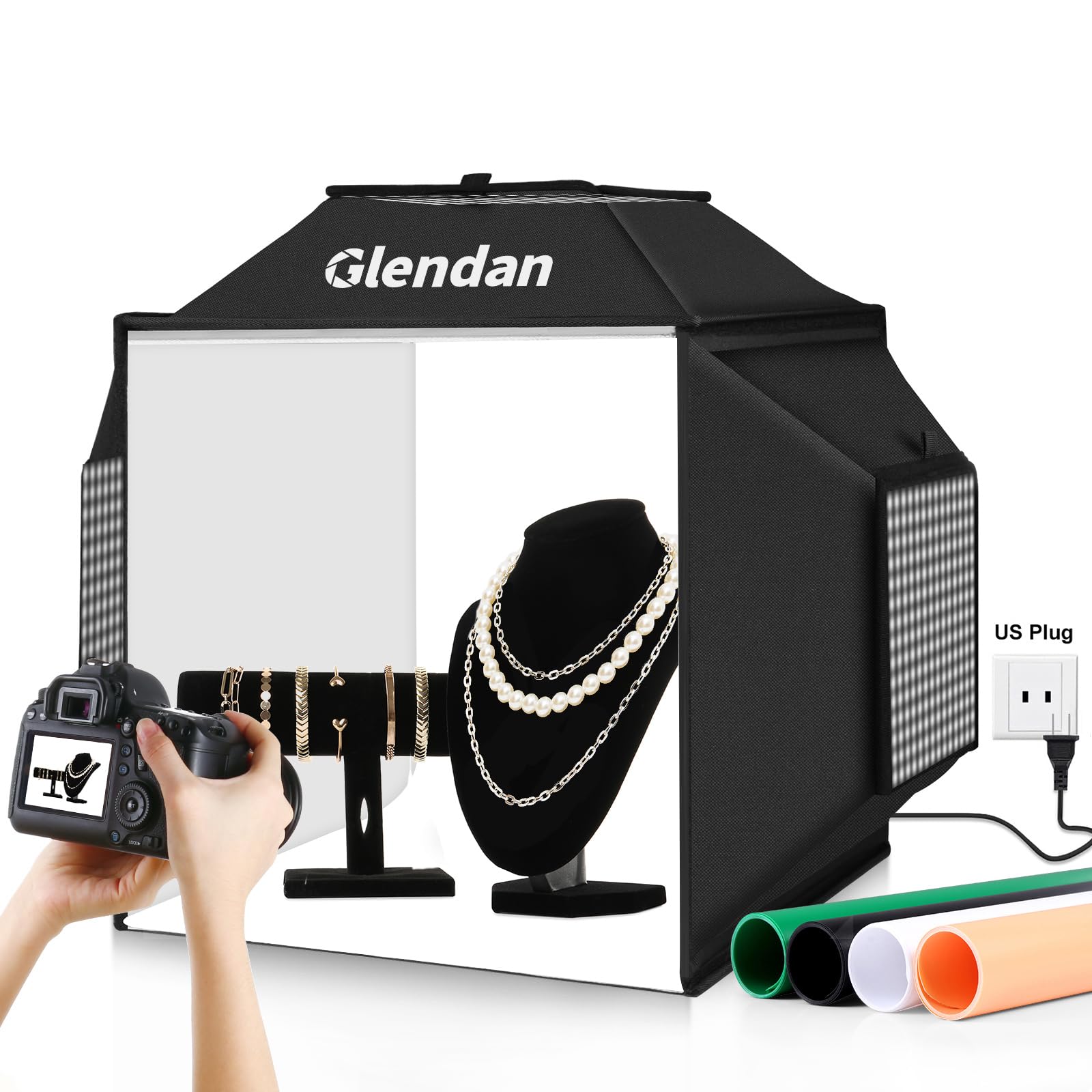 Glendan Upgrade Light Box & Soft Box, 16"x16" Professional Portable ...