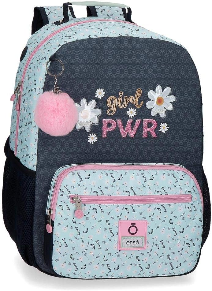 Enso Girl Power School Laptop Backpack Blue 32x42x14 cms Polyester 14 ...