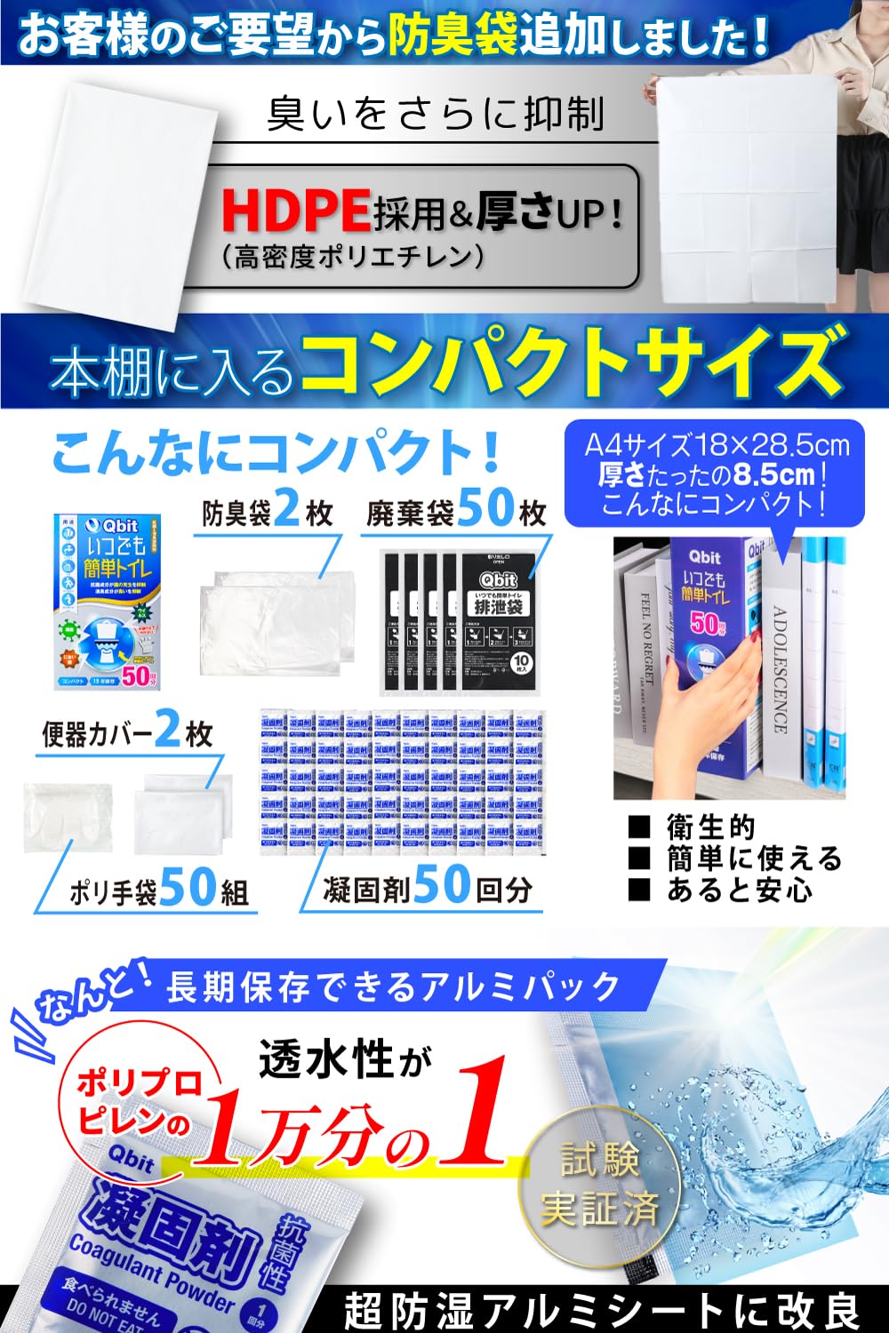 Mua Qbit (Disaster Prevention Brand Prize 2023) Simple Toilet, Portable ...