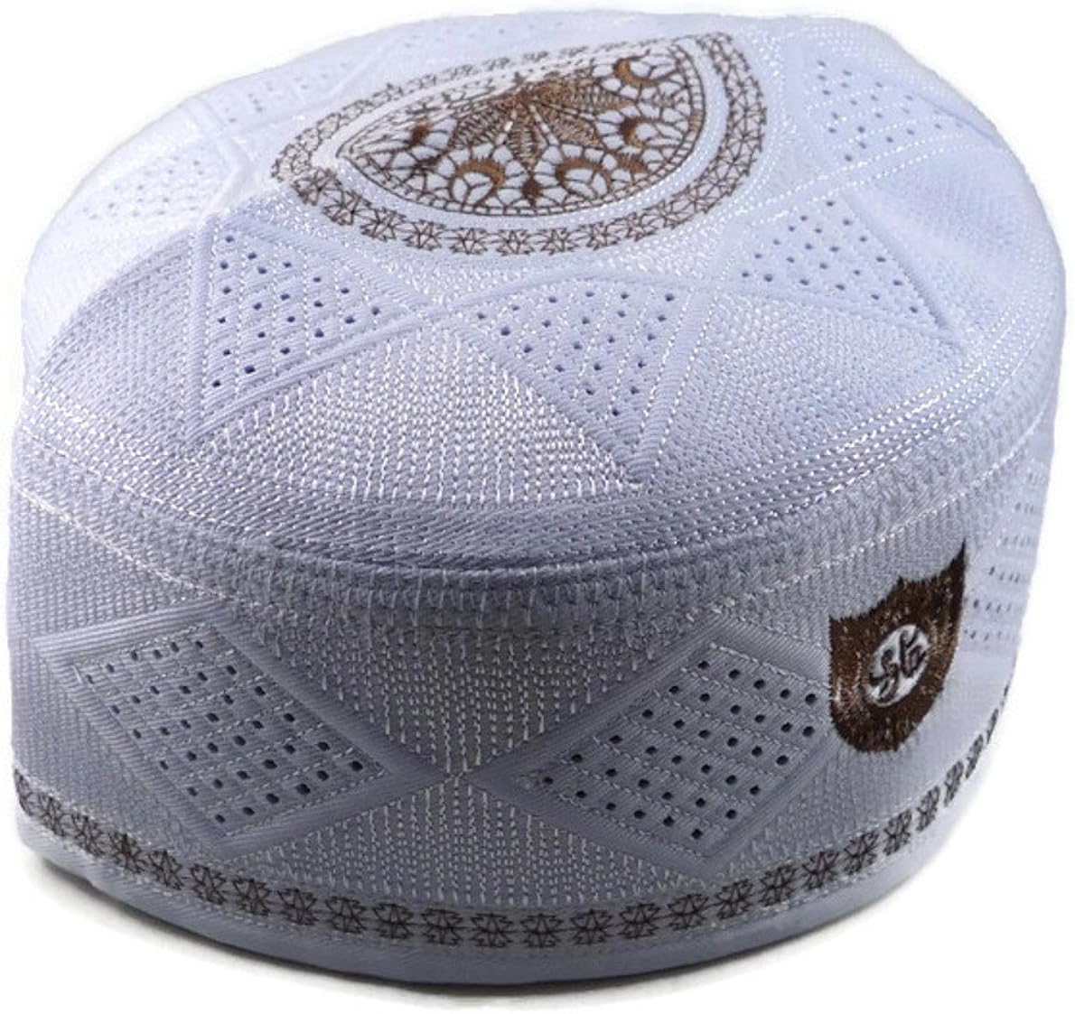 Alwee ALW002 Men's Muslim Prayer Hat Headware Skull Cap Islam Kufi ...