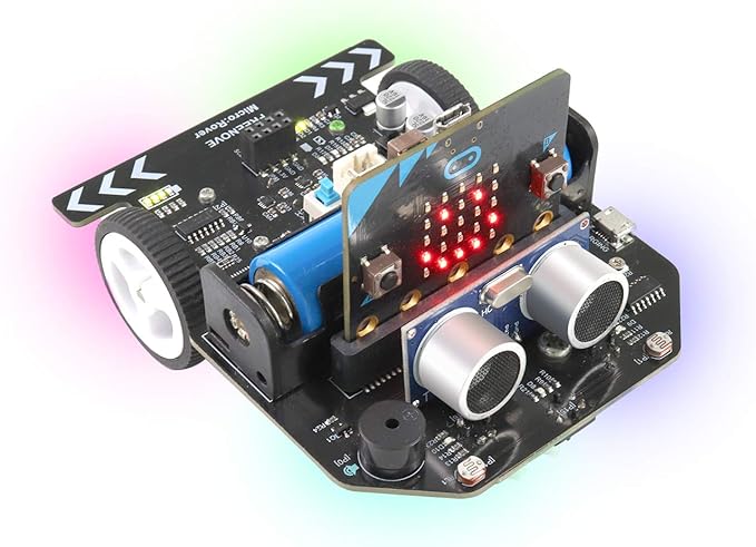 Freenove Micro:Rover Kit for BBC Micro:bit (Contained), Detailed Tutorials with Rich Projects ...