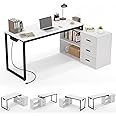Amazon.com: Chnnmbrn Home Office Computer Desk with Power Outlet,55 ...