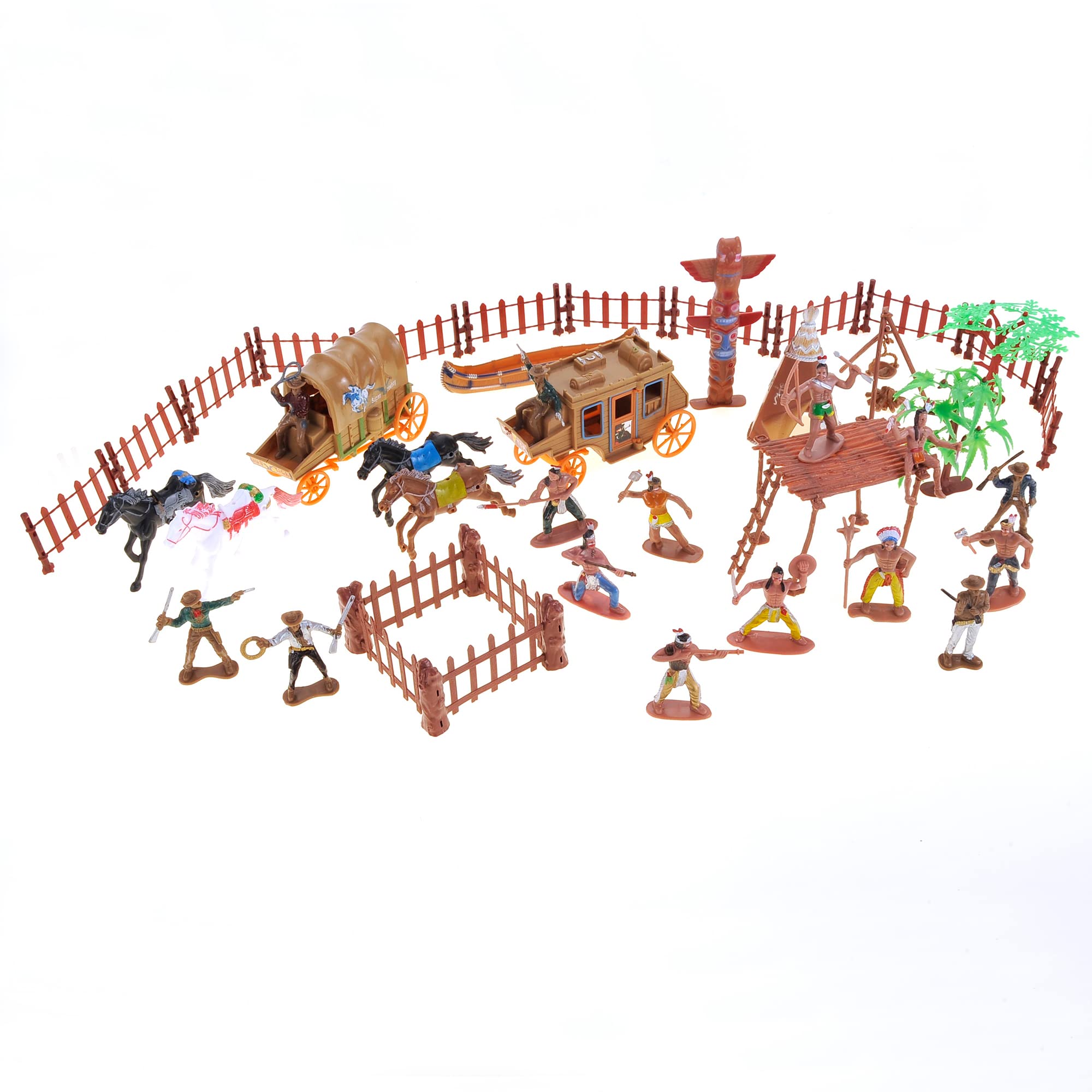 Mua PowerTRC PowerTRC 58 Pcs Wild West Cowboys and Indians Plastic ...