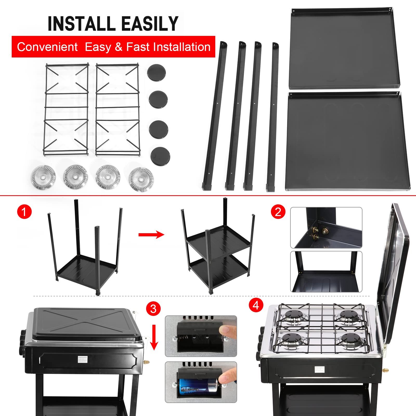 Mua forimo Propane Gas Stove 4 Burner Propane Burner with Support Leg ...