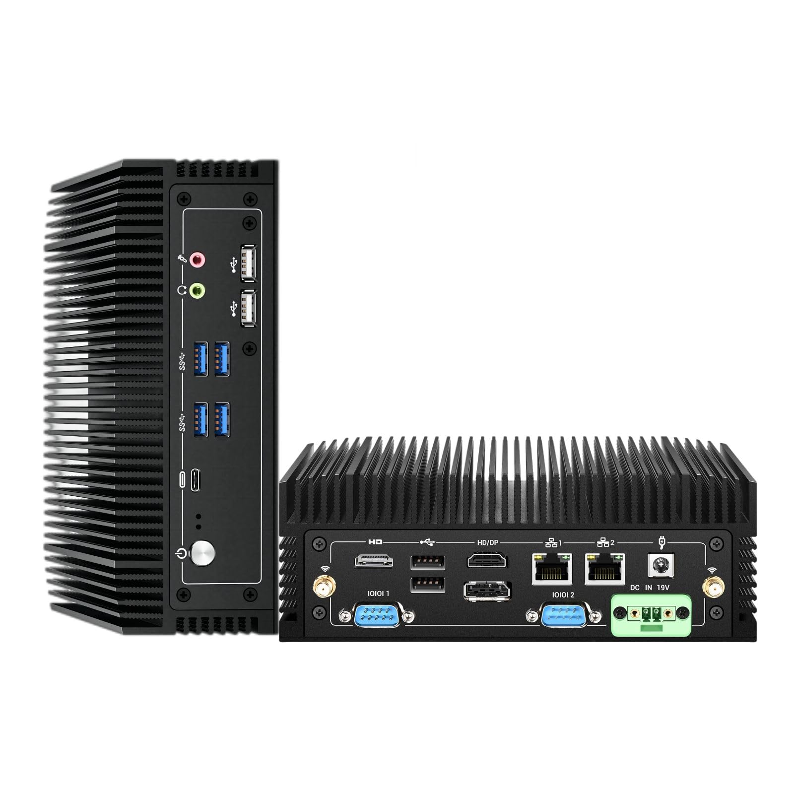 Fanless I7 Industrial Thunderbolt 4 Mini PC, Intel 12th I7-1260P Dual ...