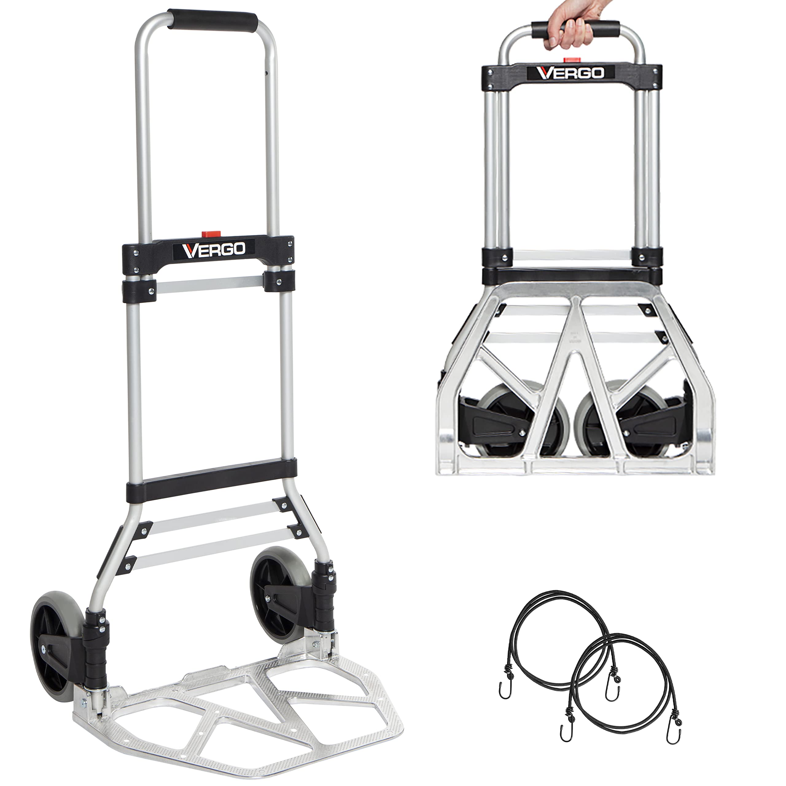 Mua Vergo 275 Ibs Capacity Folding Hand Truck Dolly – Lightweight ...