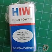 Generic 6F22 29312 HW Long Life Zinc Carbon Battery, Hi-Watt, 9V, 6F22M ...