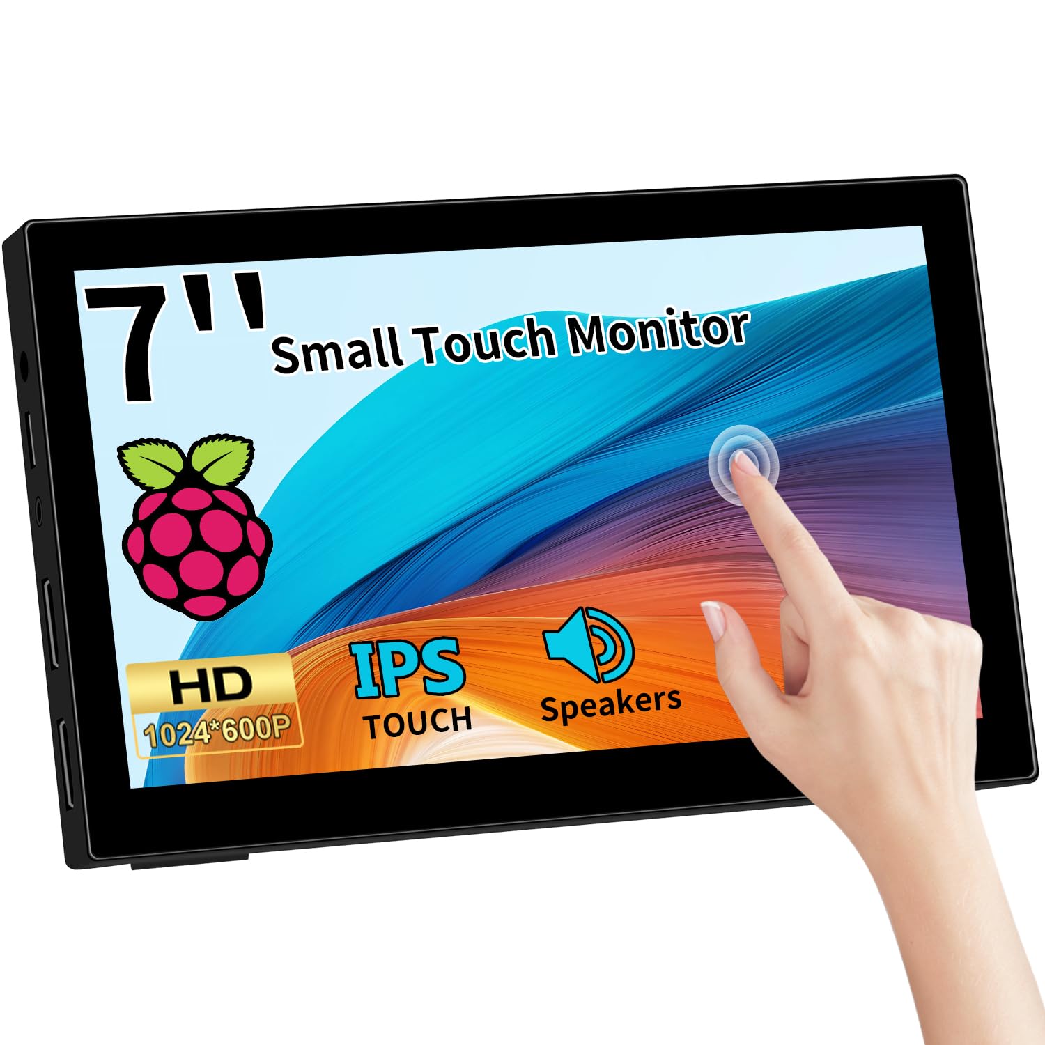 Kenowa 7 Inch Touchscreen Portable Monitor HD 1024x600 Small Monitor ...