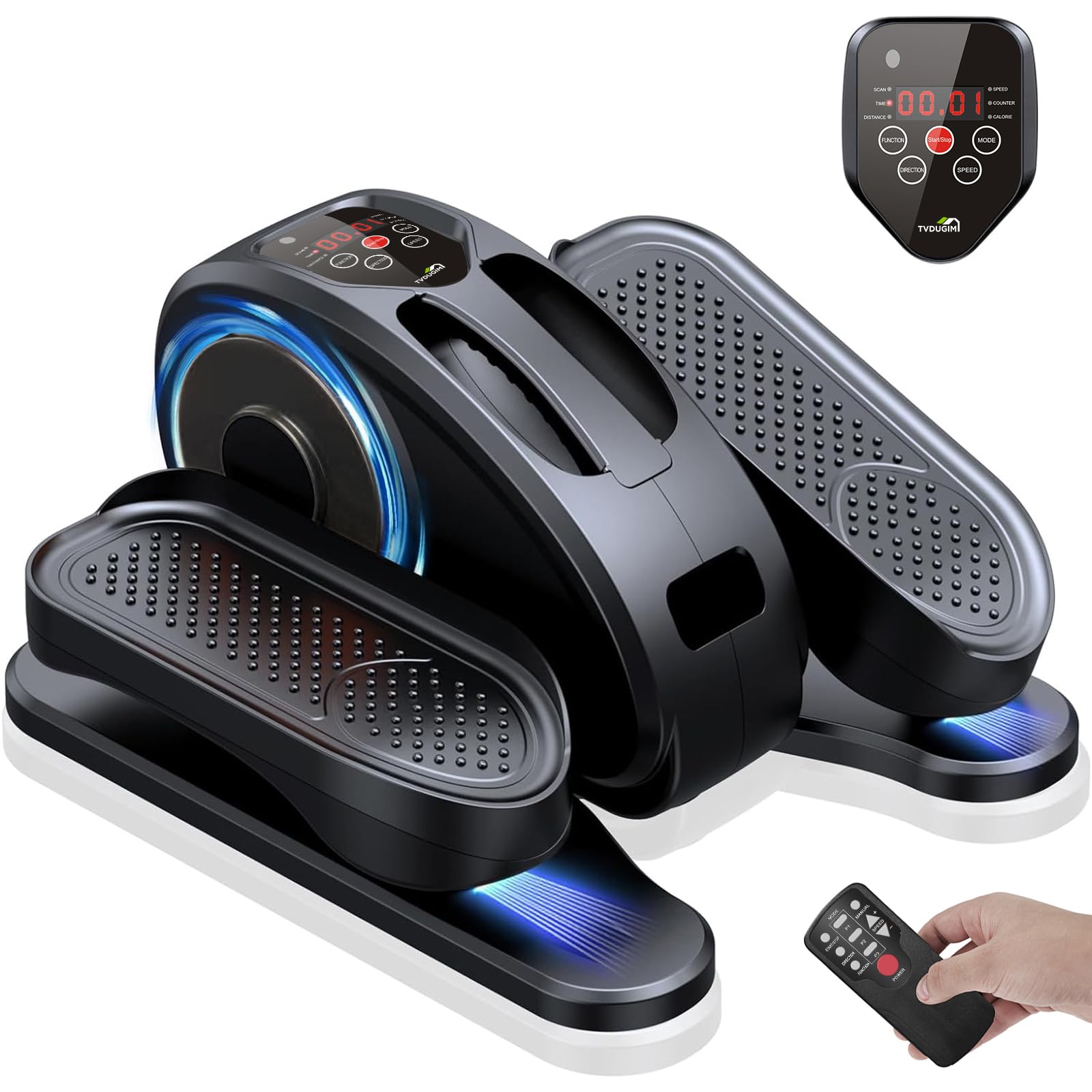 Under Desk Elliptical Machine, Mini Ellipse Leg Exerciser Electric ...