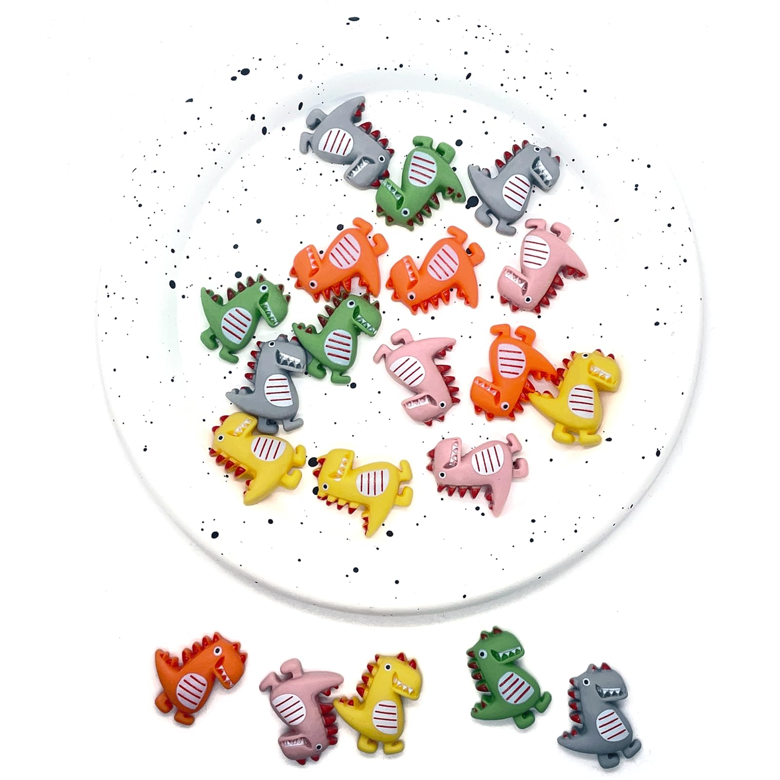50PCS Mini Resin Dinosaurs Charms, Cute Flatback Phone Charms, Colorful ...