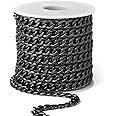 Amazon.com: [16.5 Ft] Gunmetal Stainless Steel Cuban Chains Roll, 7mm ...