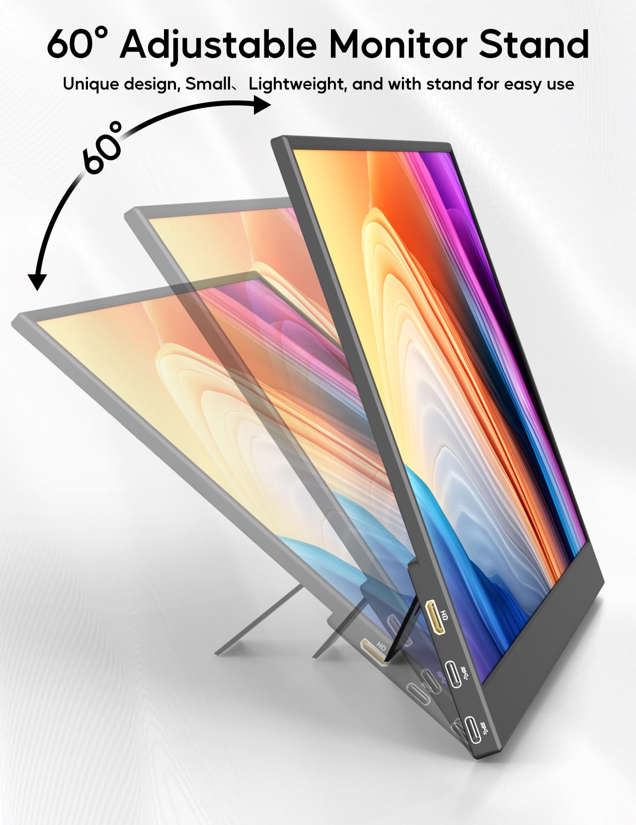 Mua 4K Portable Monitor 13.3" 3840 x 2160 UHD USB-C HDMI Laptop Monitor, 100% sRGB IPS Computer ...