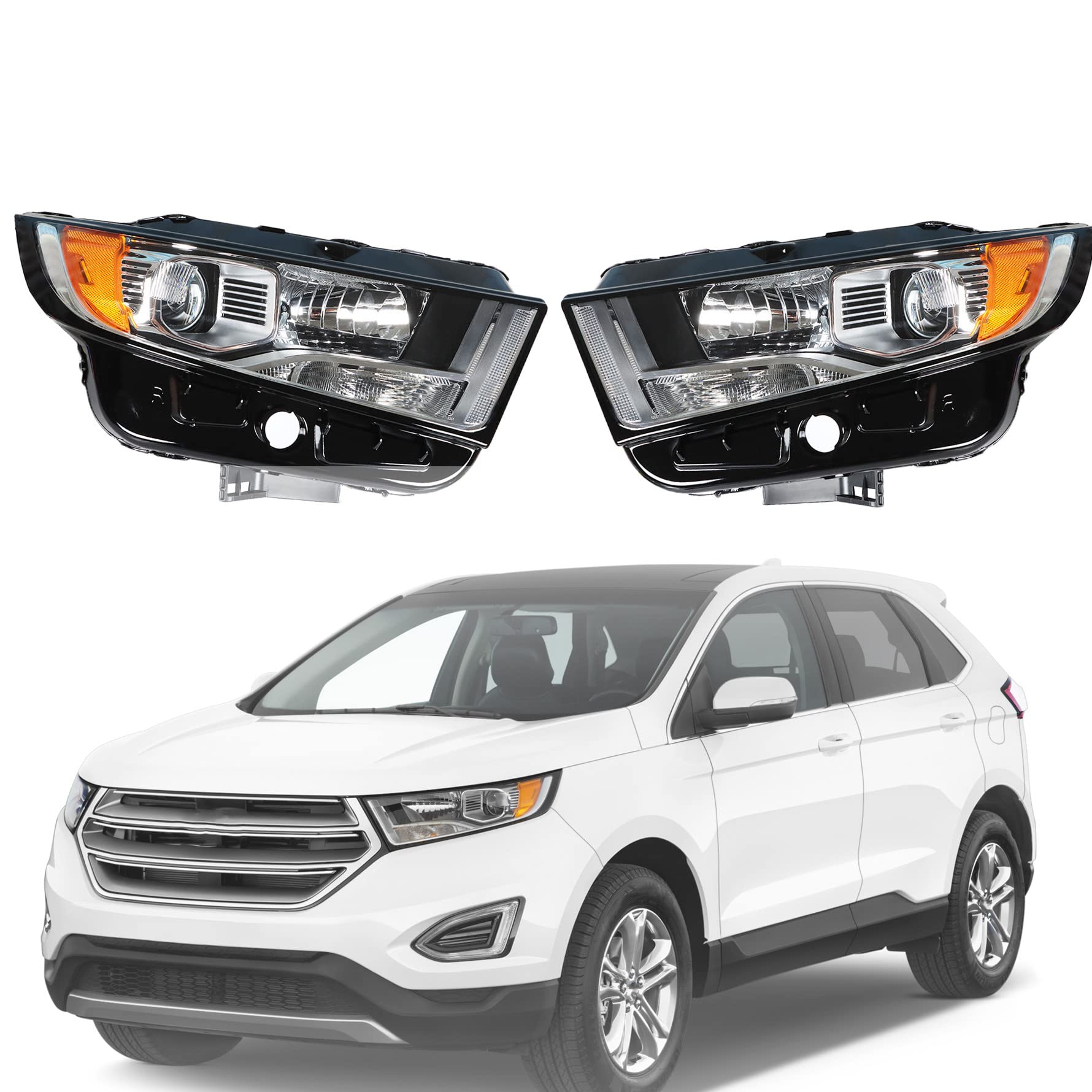 munirater Halogen Headlights Driver and Passenger Side Replacement for ...