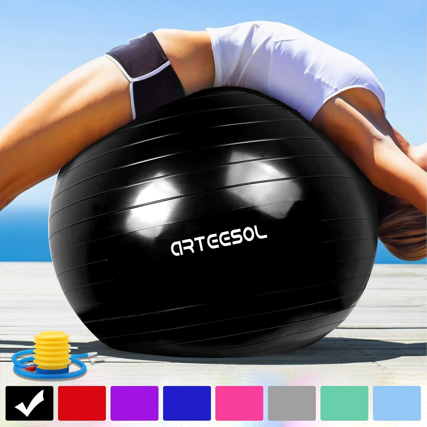 Balones de ejercicio y accesorios arteesol Pelota de Ejercicio 45cm ...