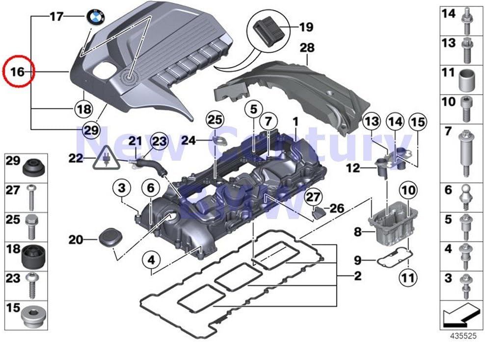 Genuine BMW F26 F30 F31 F32 F33 F34 Ignition Coil Covering OEM ...