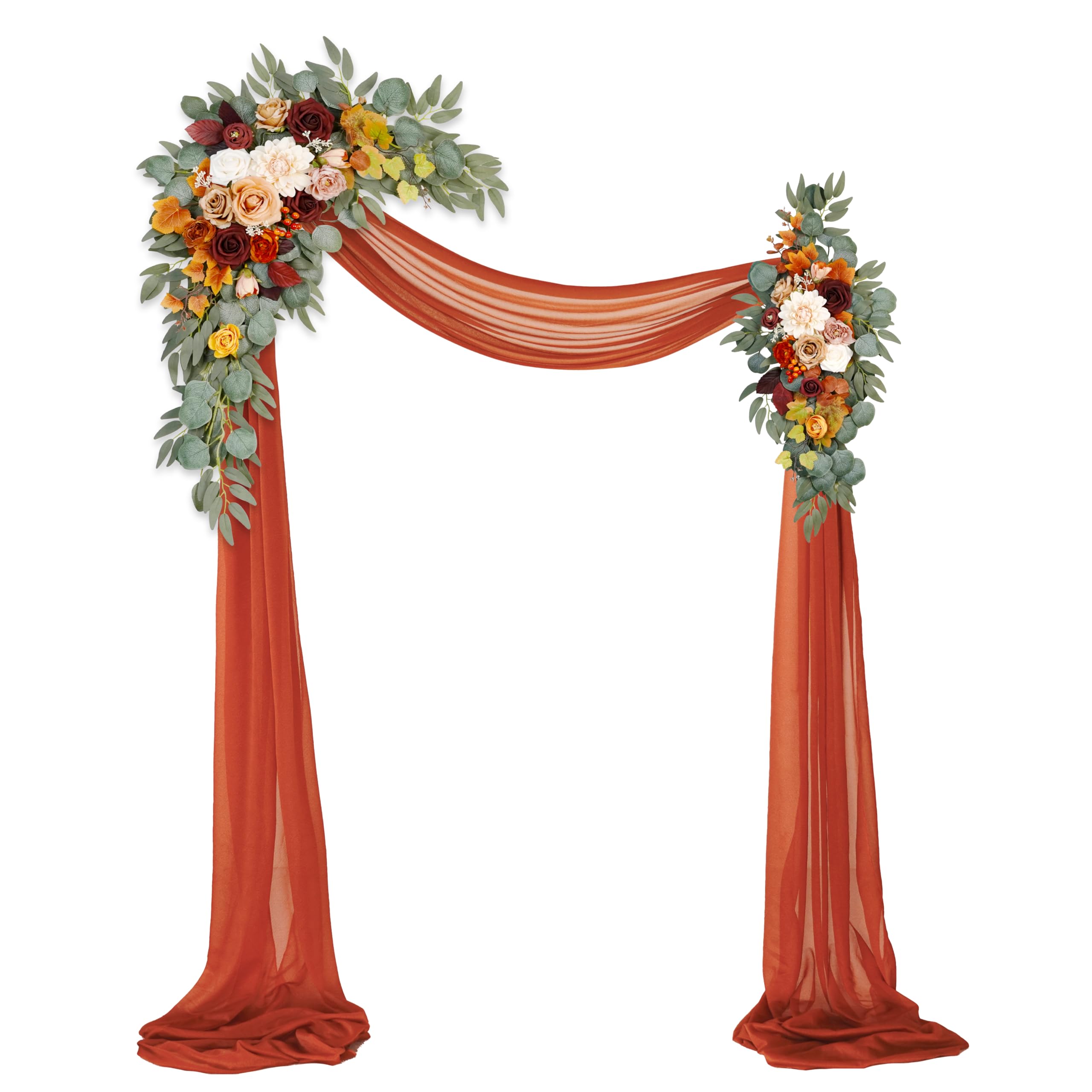 WEIERYUE Artificial Wedding Arch Flowers Kit(Pack of 3),2Pcs Artificial ...