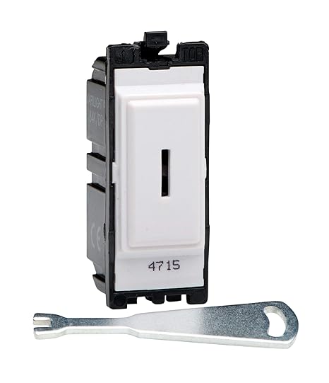 Varilight White 20 Amp 2 Way Single Pole Key Switch Module: Amazon.co ...