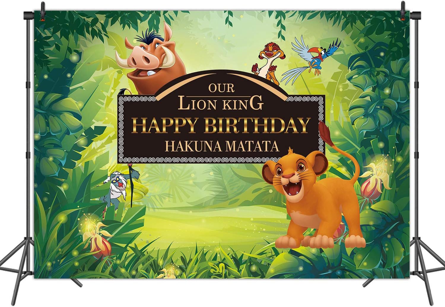 RUINI Lion King Simba Theme Backdrop Cartoon Jungle Safari Backdrops ...