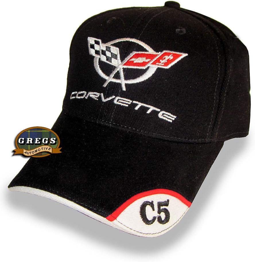 Amazon.com: Gregs Automotive Corvette C5 Hat Cap in Black - Bundle with ...