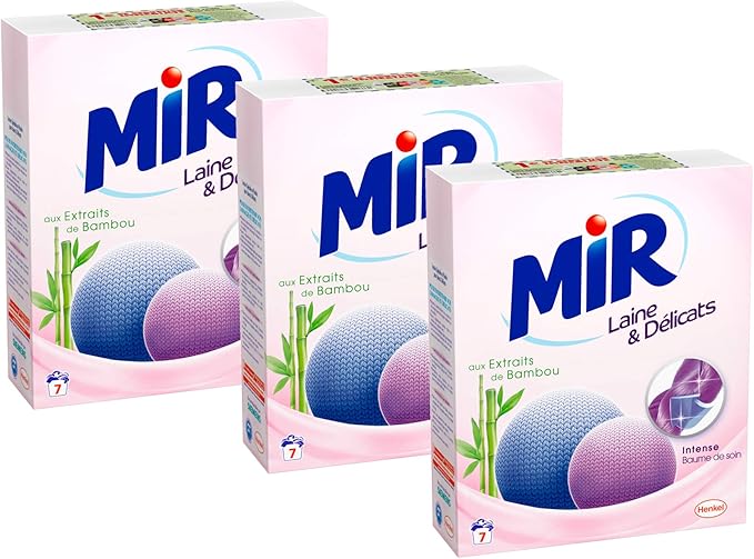 Mir - Laine - Lessive en Poudre Concentrée - Boîte 385 g / 7 Mesures ...