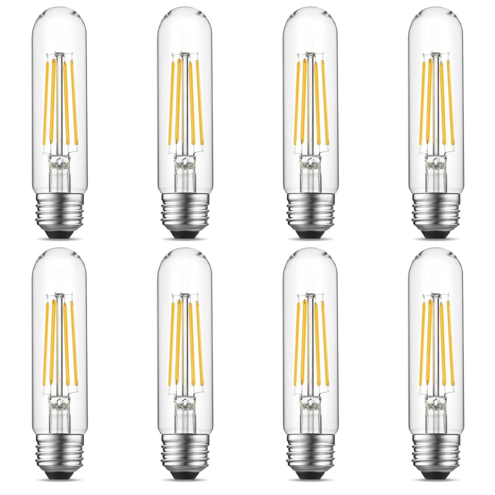 Gozelux Tubular Light Bulbs, T10 LED Edison Bulbs Cool White 4000K, E26 ...