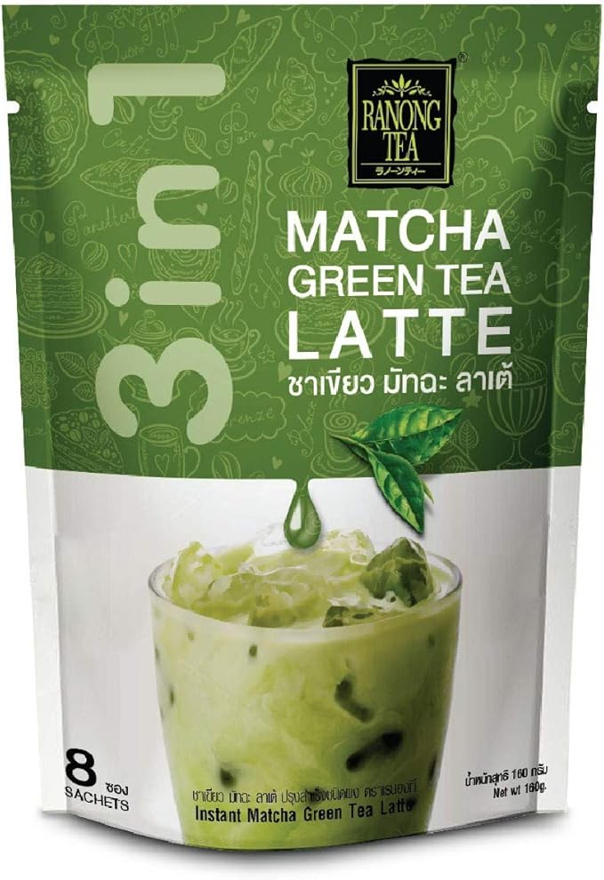 Amazon.com: Ranong Tea Matcha Green Tea Latte Instant Drink Mix 8 ...