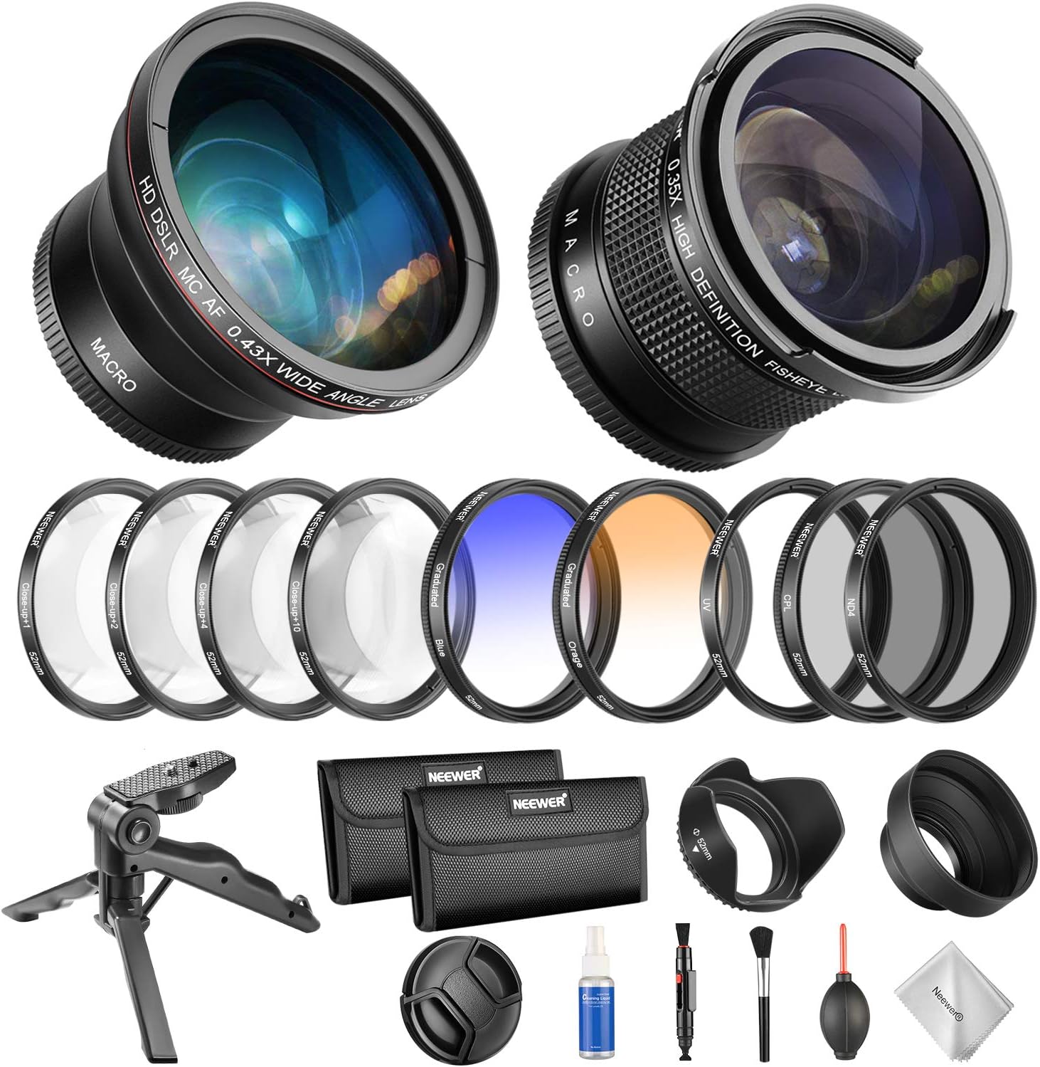 Neewer 52mm Camera Lens and Filter Set Kit with: Amazon.co.uk: Electronics