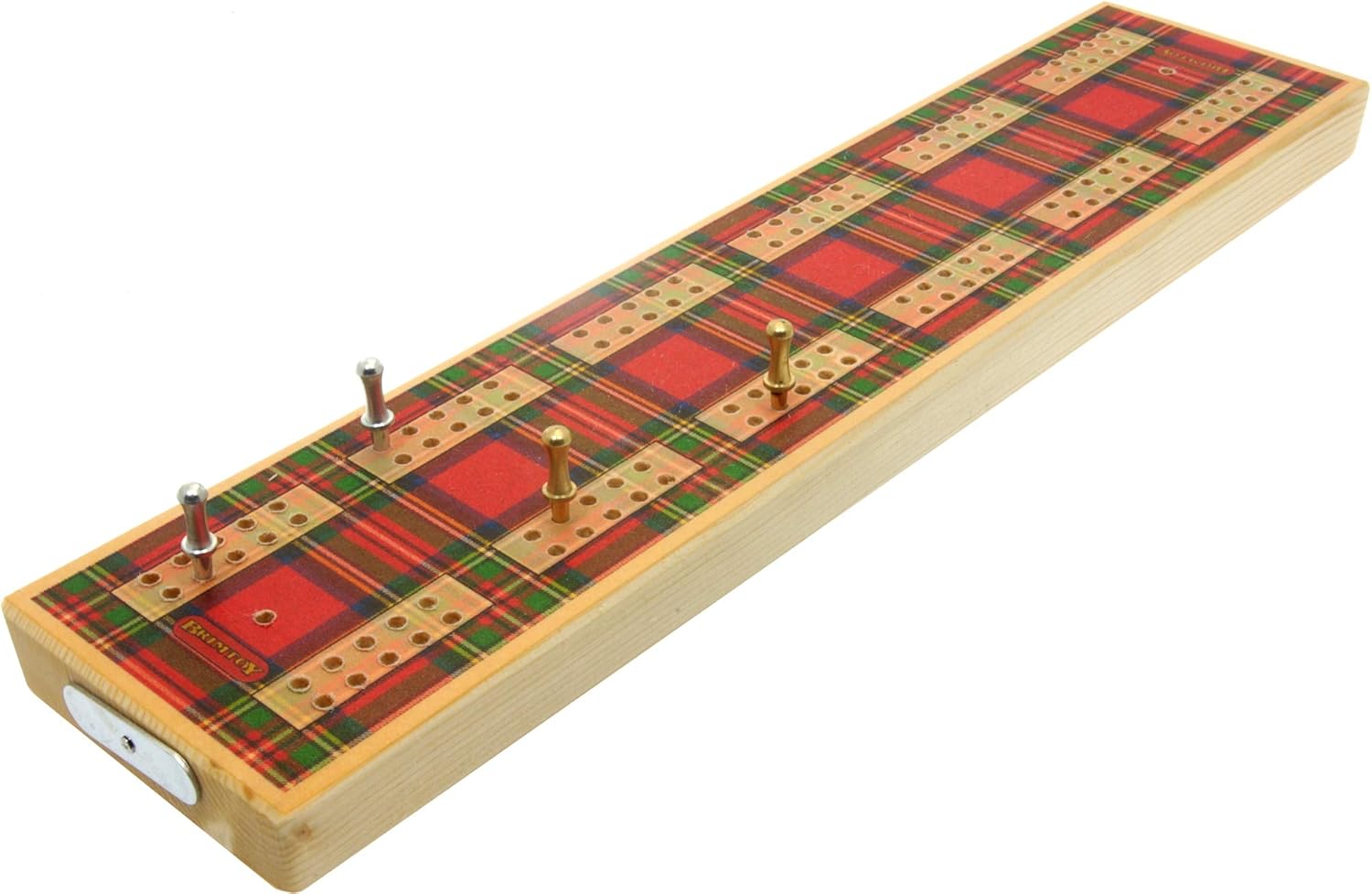 Brimtoy Tartan design wooden cribbage board - BigaMart