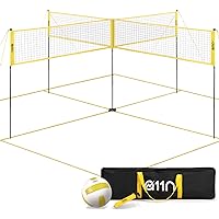 CROSSNET The Original 4 Square Volleyball Net and Backyard Yard Game ...