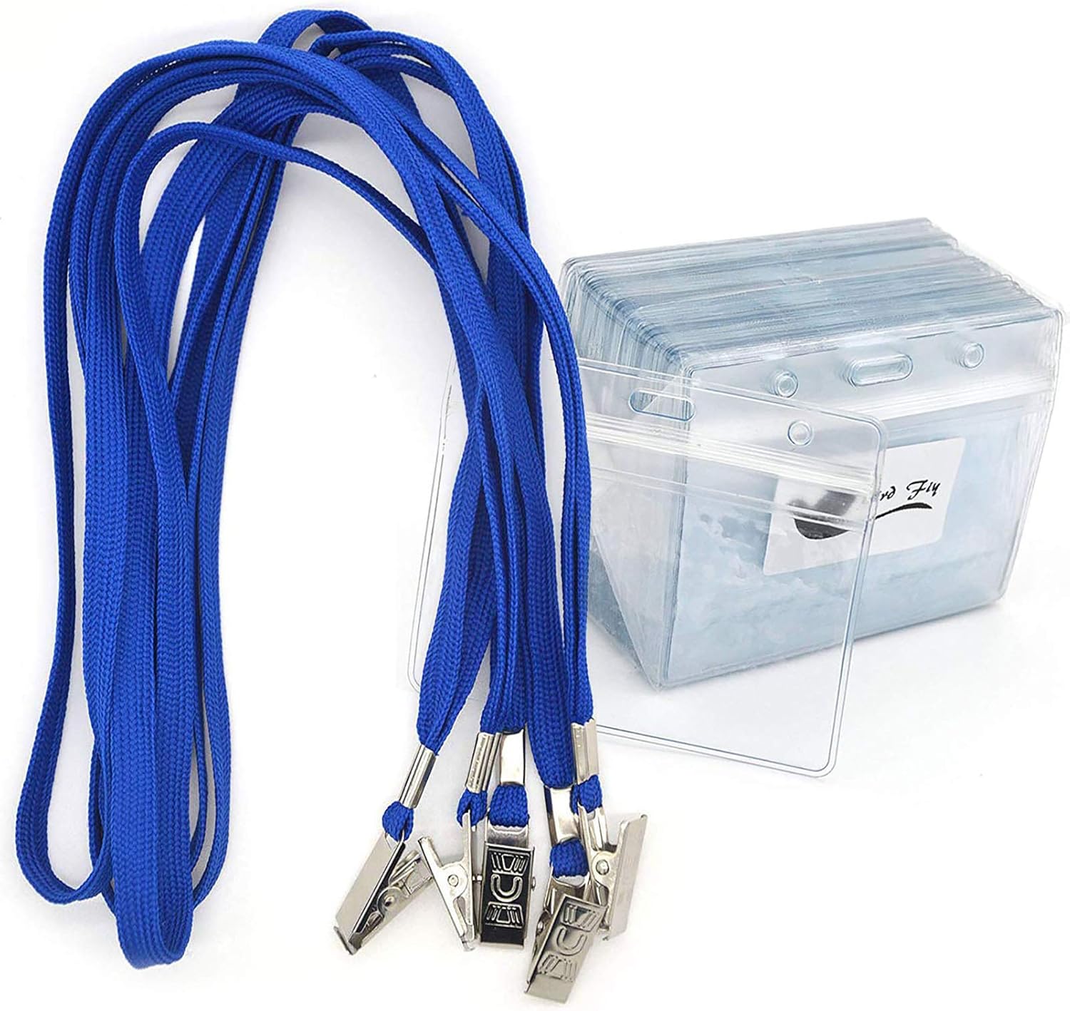 Lanyards With Id Holder Name Badges 50 Pack Waterproof Type Clear 