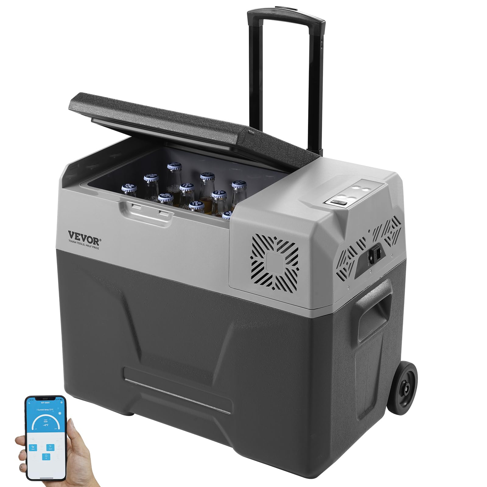 VEVOR Car Refrigerator, 12 Volt Car Refrigerator Fridge, 50 L Single ...