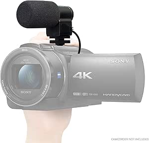 Amazon.com: Stereo Microphone with Windscreen (Shotgun) for Sony FDR ...