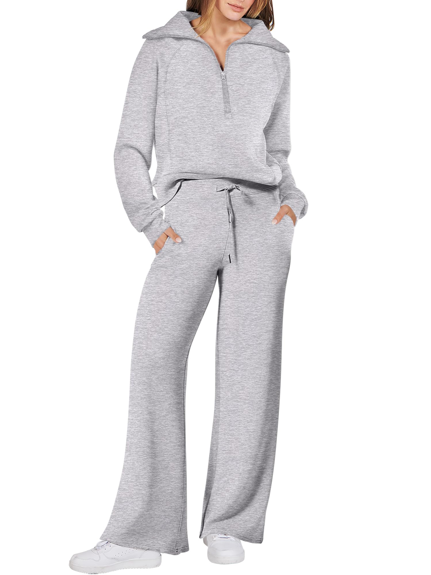 ANRABESS Women 2 Piece Outfits Sweatsuit Oversized Sweatshirt ...