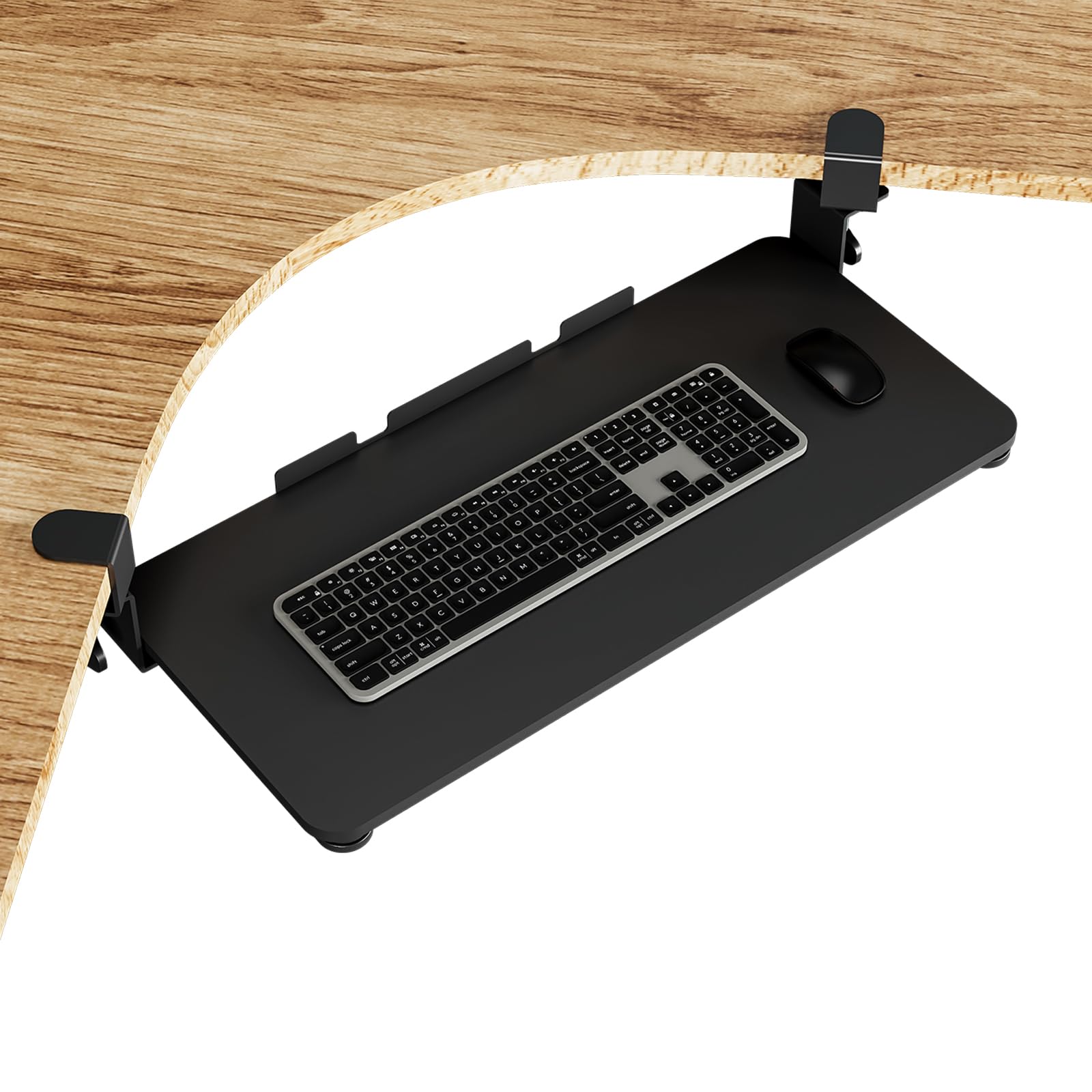 WALI Keyboard Tray Under Desk, Slide Out Keyboard & Mouse Tray with 45 ...