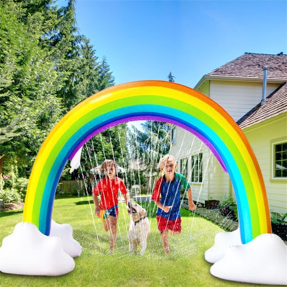 Inflatable Rainbow Sprinkler, Large Rainbow Arch Sprinkler Toys for ...