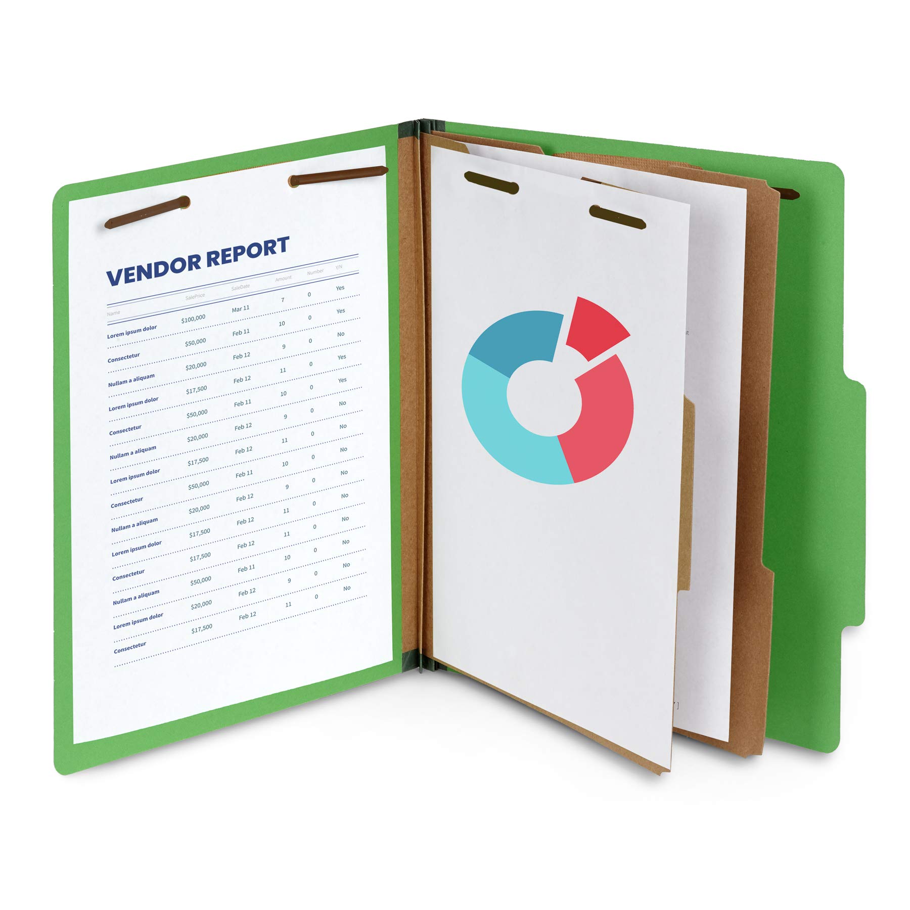 Mua 10 Green Classification Folders, 2 Divider, 2 Inch Tyvek expansions ...