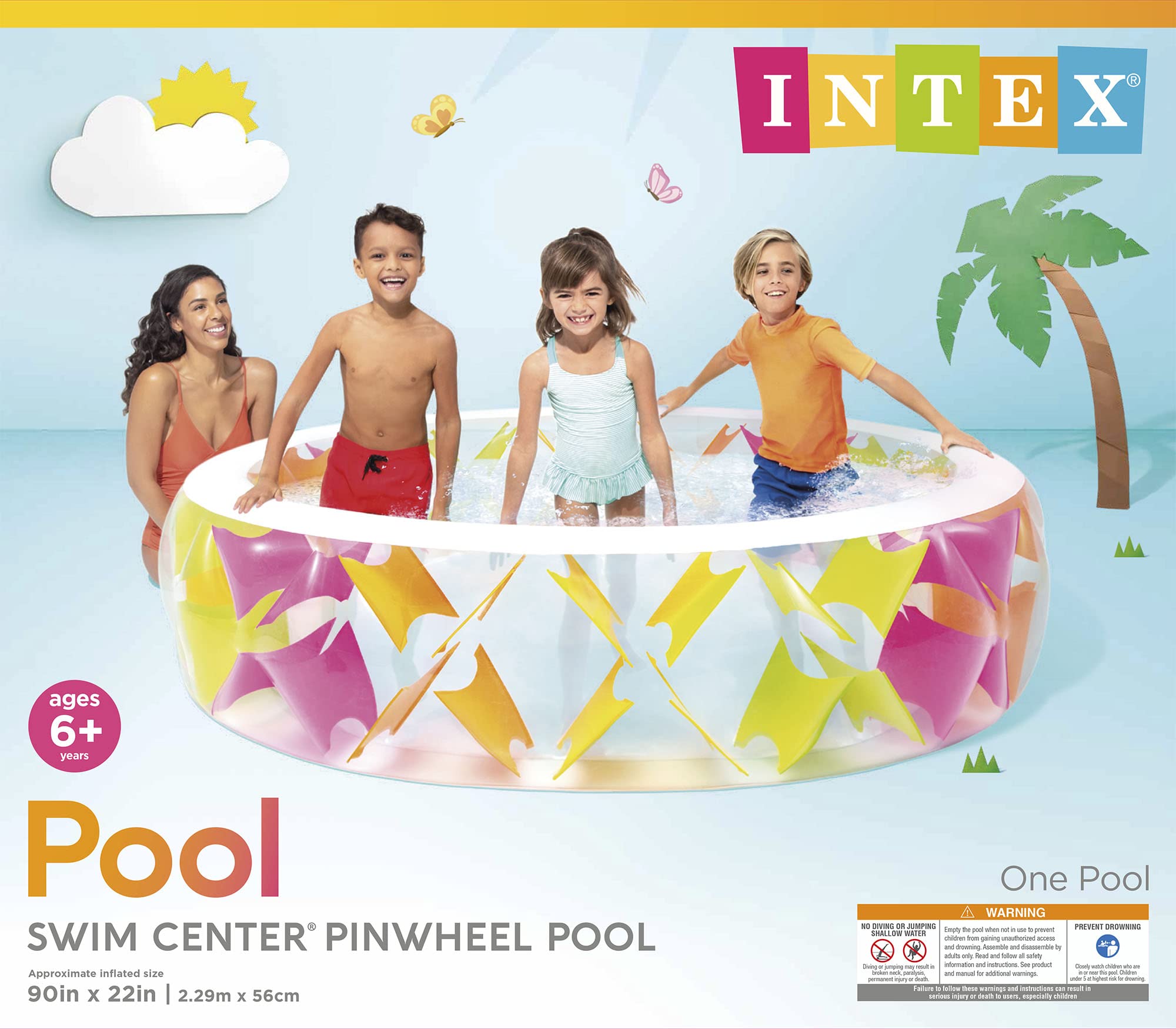 Mua 56494EP Swim Center Inflatable Pinwheel Swimming Pool, 90" x 22 ...